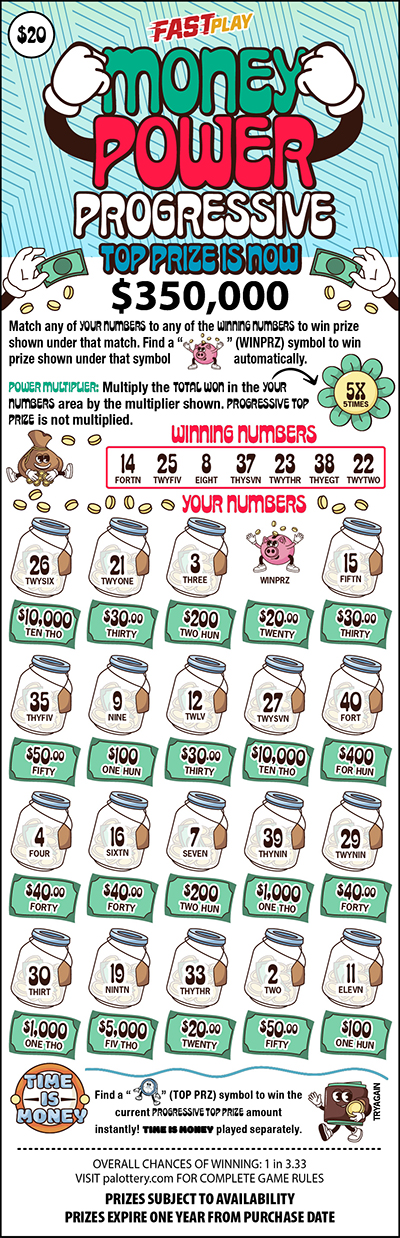 Play PA Lottery Fast Play - Money Power Progressive