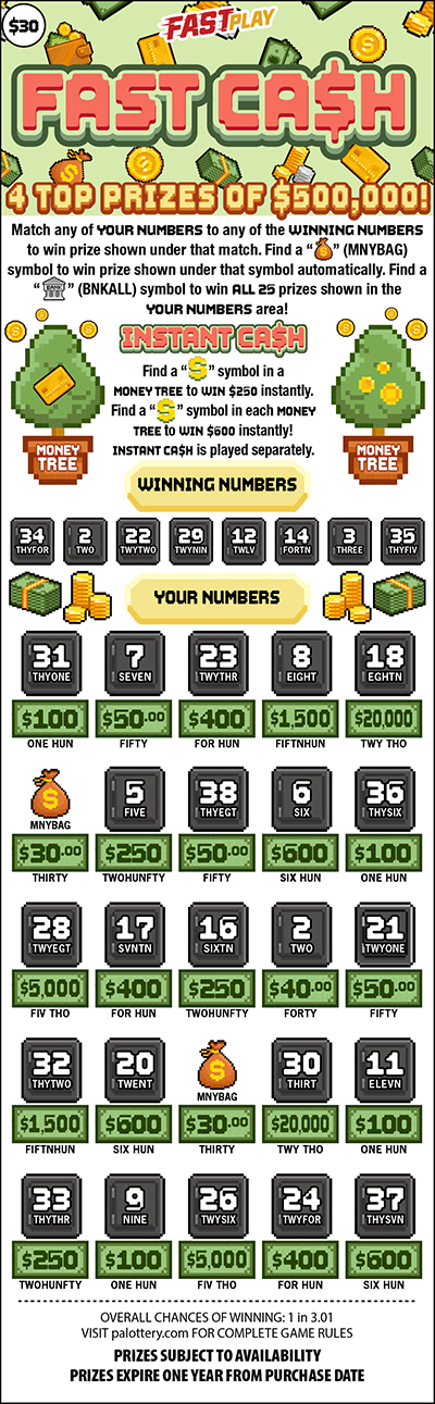 Play PA Lottery Fast Play - Fast Ca$h