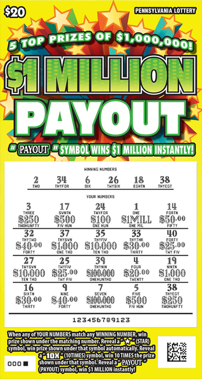 Million Dollar Winning Lottery Ticket