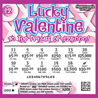 Pennsylvania Lottery - Scratch-Offs - Lucky Valentine