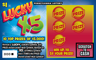 Pennsylvania Lottery - Scratch-Offs - Lucky x5