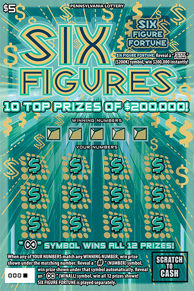 Play PA Lottery Scratch-Offs - Six Figures
