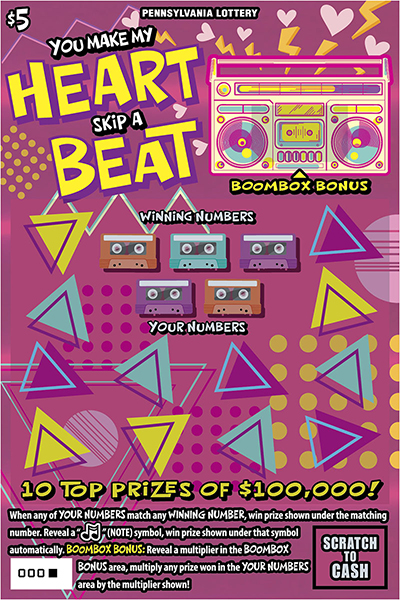Play PA Lottery Scratch-Offs - You Make My Heart Skip a Beat