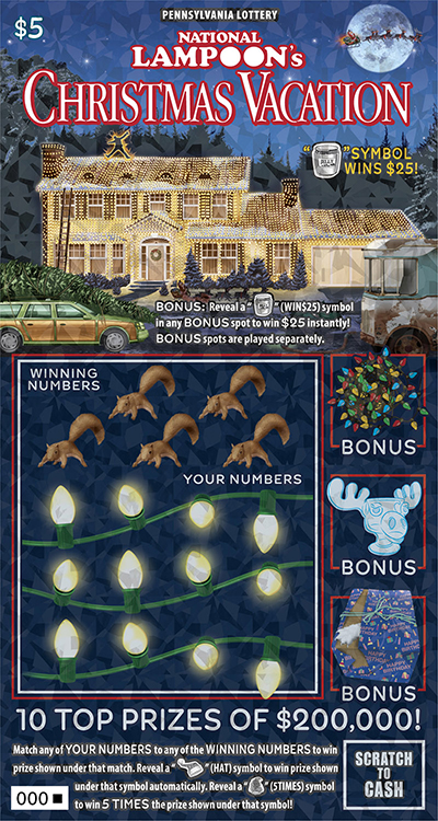Play PA Lottery Scratch-Offs - NATIONAL LAMPOON’S CHRISTMAS VACATION