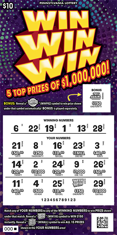 Play PA Lottery Scratch-Offs - Win Win Win