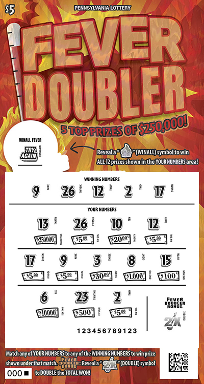 Play PA Lottery Scratch-Offs - Fever Doubler