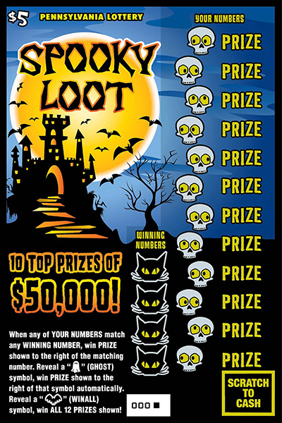 Play PA Lottery Scratch-Offs - Spooky Loot