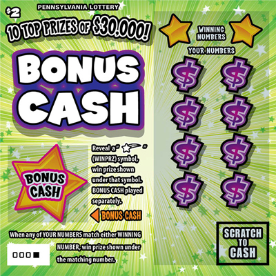 Play PA Lottery Scratch-Offs - Bonus Cash