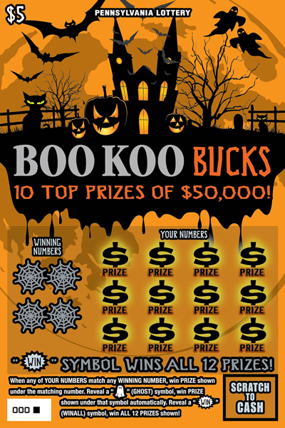 Play PA Lottery Scratch-Offs - Boo Koo Bucks