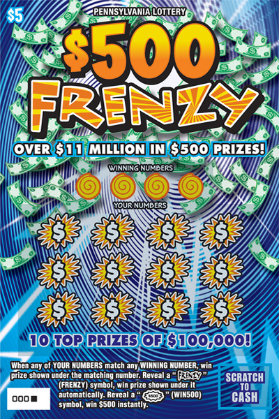 Play PA Lottery Scratch-Offs - $500 Frenzy