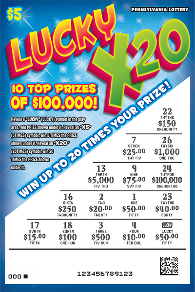 Play PA Lottery Scratch-Offs - Lucky X20